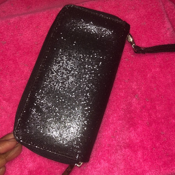 Bags | Black Sparkly Walletwristlet | Poshmark